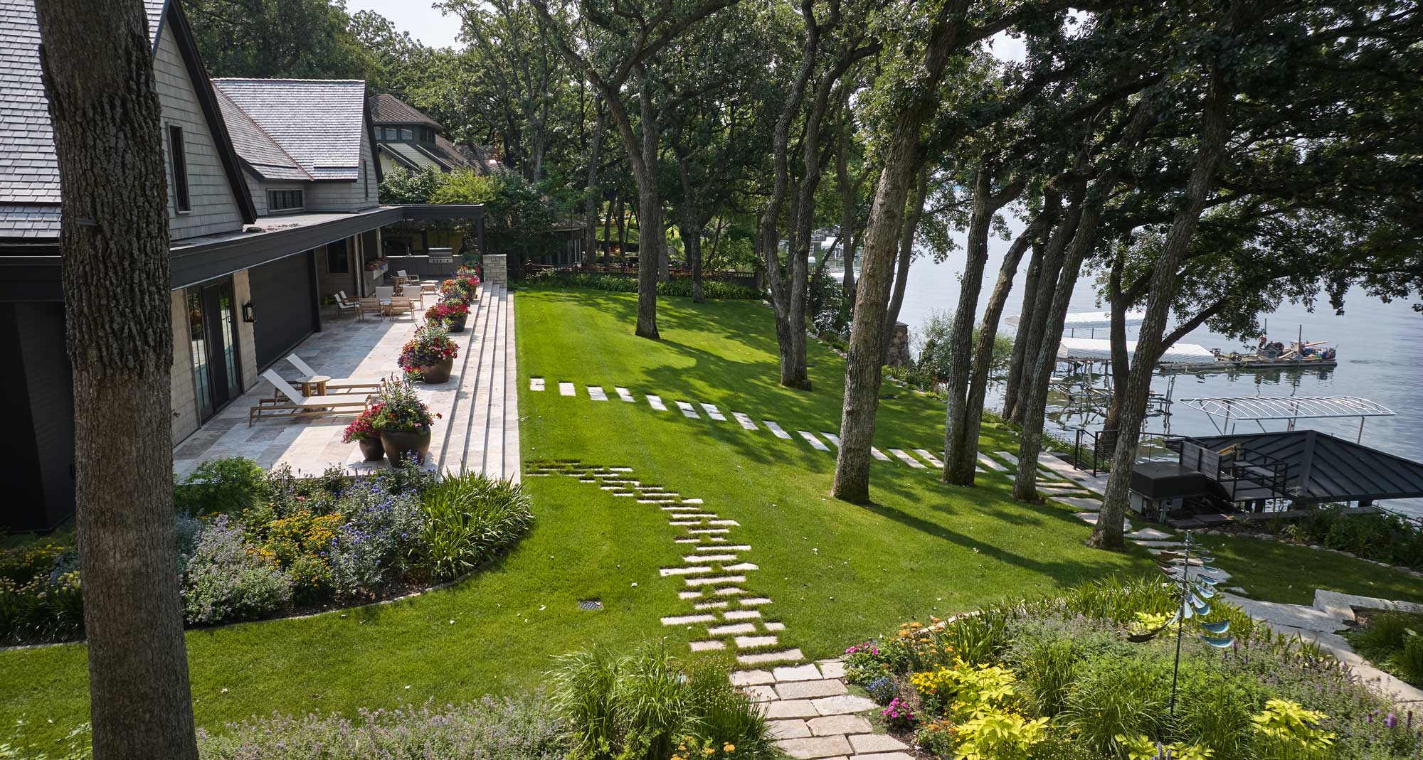 Lake Landscaping On Slope